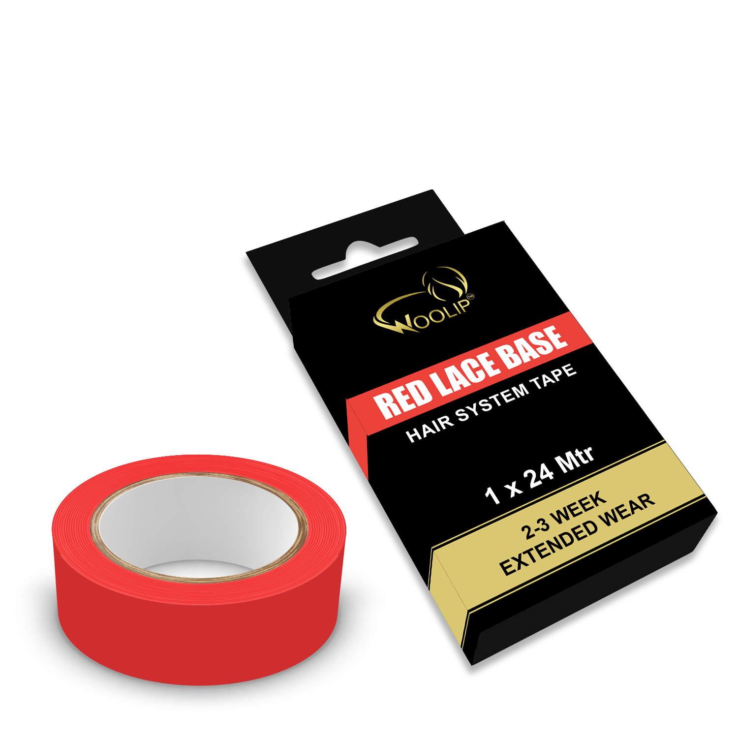 Woolip Transparent Hair Double sided Patch & Hair Toupee Red Tape (24 – Beuni